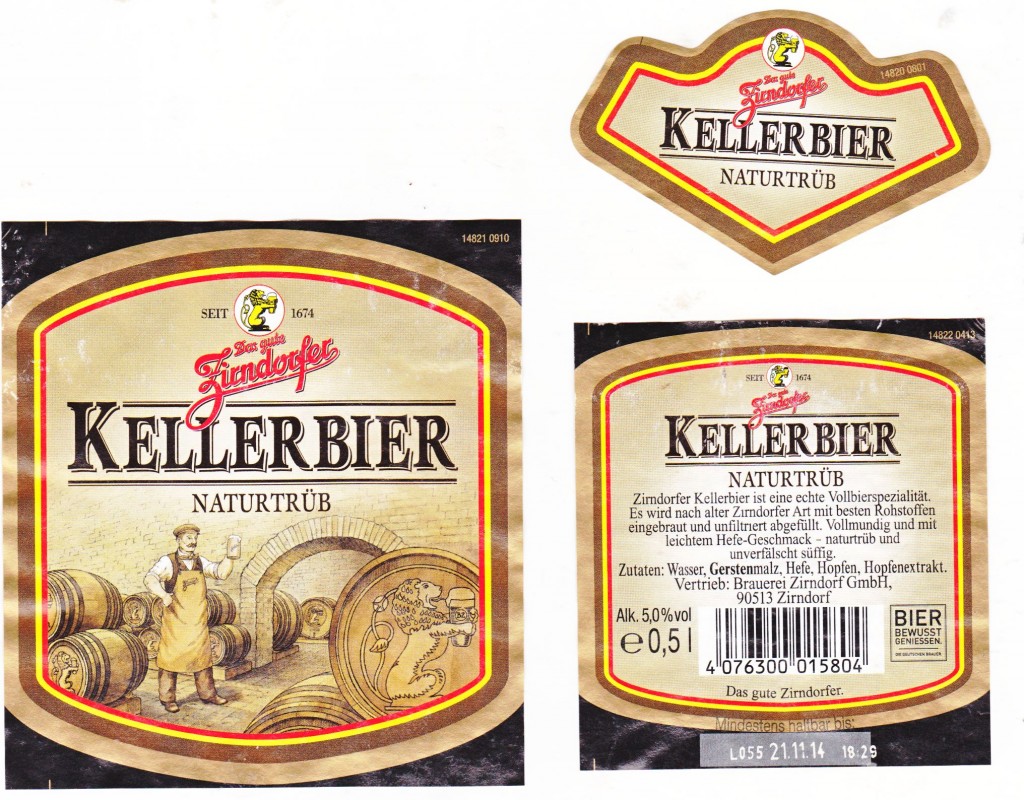 Brauerei Zirndorfer (Tucher)/Zirndorf (Fürth): Kellerbier (Nr. 1217 ...