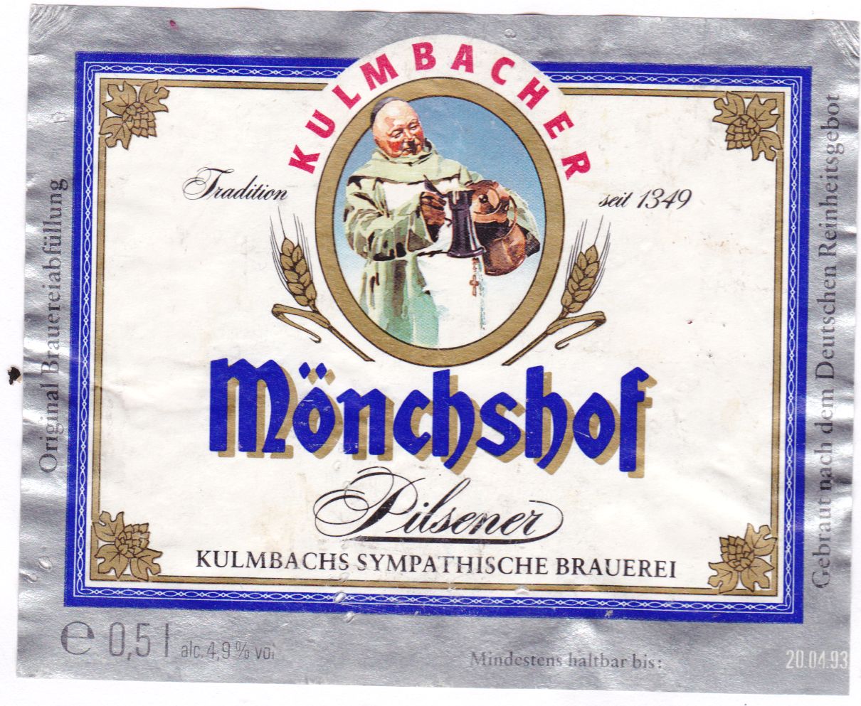 Mönchshof (Kulmbacher AG)/Kulmbach: Original Pils (Nr. 1297) – Bier-Scout