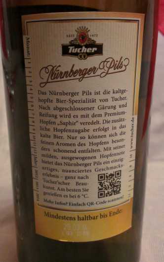 Brauerei Tucher/Fürth: Nürnberger Pils (Nr. 1146) – Bier-Scout